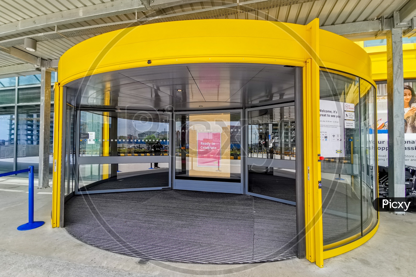Image of Exit Gate With Glass Door at IKEA Home Furnishing Mall In ...