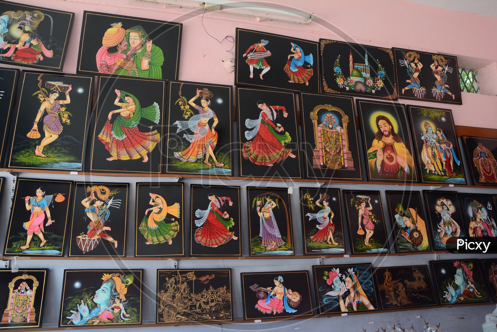 Image of Nirmal Paintings of Village Lady in Art & Crafts Store ...