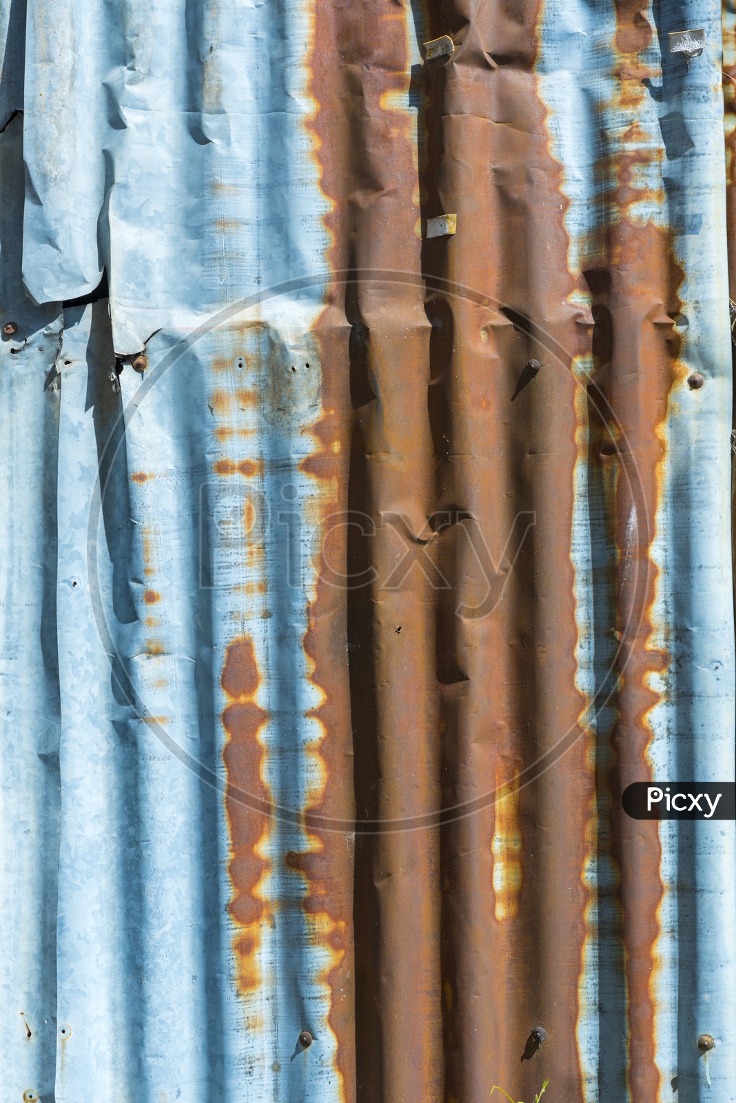 Image of Background texture of old Rusted zinc sheet-KK865227-Picxy