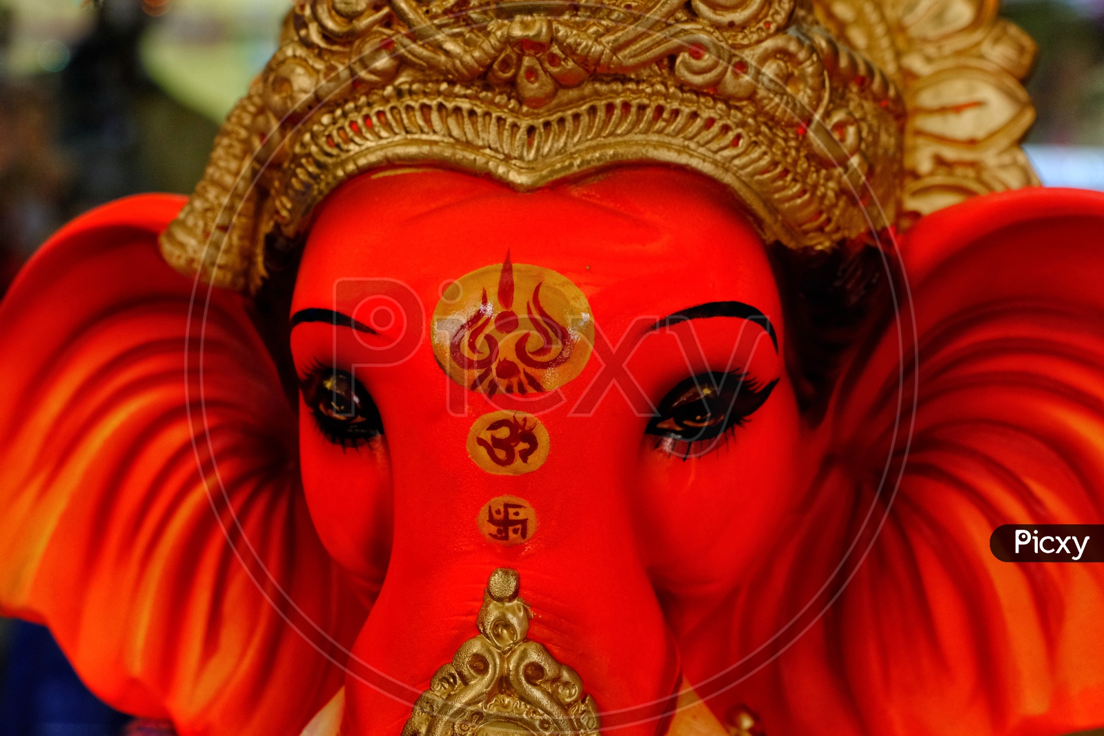 Image of The orange-red Ganesha-WW636989-Picxy