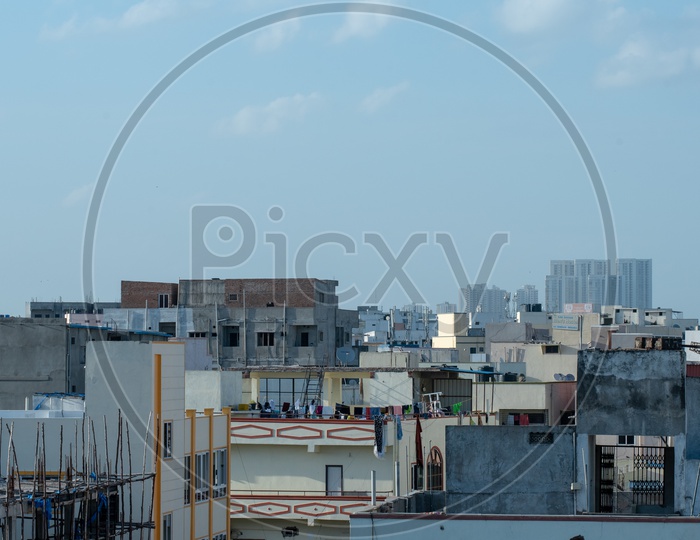 Image of Hyderabad City Scape View With High rise Buildings And ...