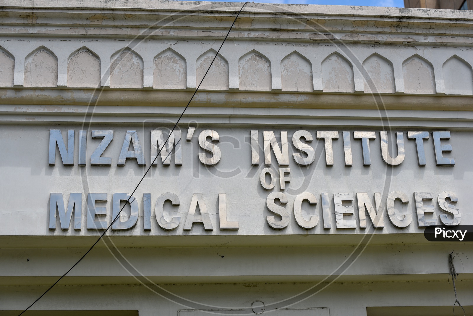 Image of Nizams Institute Of medical Sciences name on Entrance Arch ...