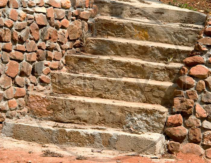 Image of Steps Between Rubble Walls-VL712937-Picxy