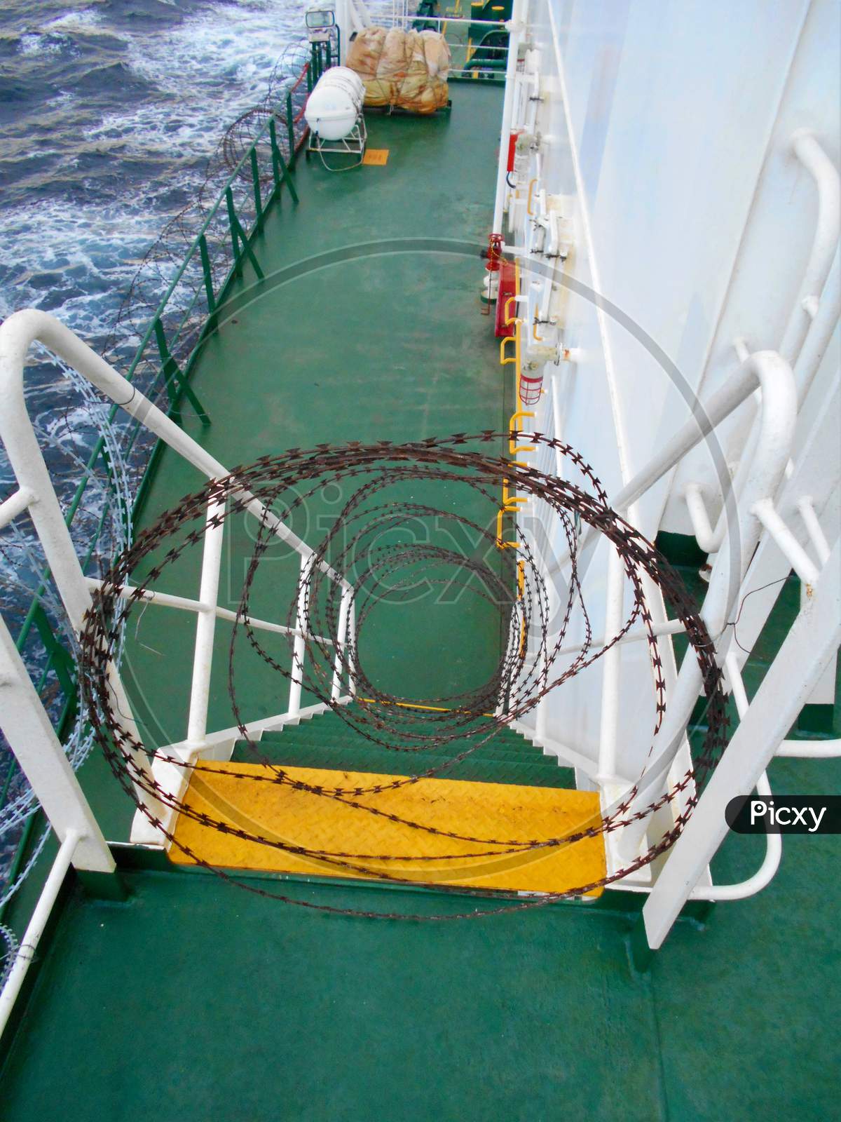 Image of Vessel Hardening Is Done With Razor Wire And Wire Fencing ...