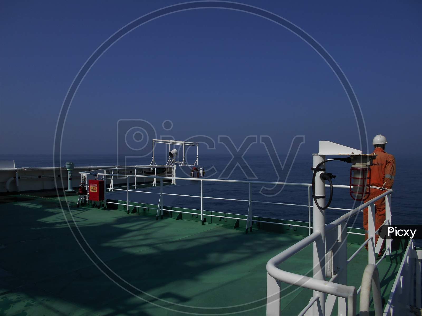 Image of View From The Bridge Wings Of A Ship-SP908961-Picxy