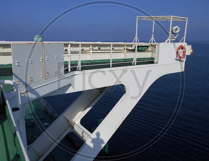Image of View From The Bridge Wings Of A Ship-YX689212-Picxy