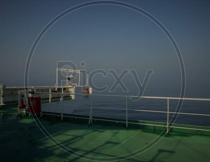Image of View From The Bridge Wings Of A Ship-BT925931-Picxy