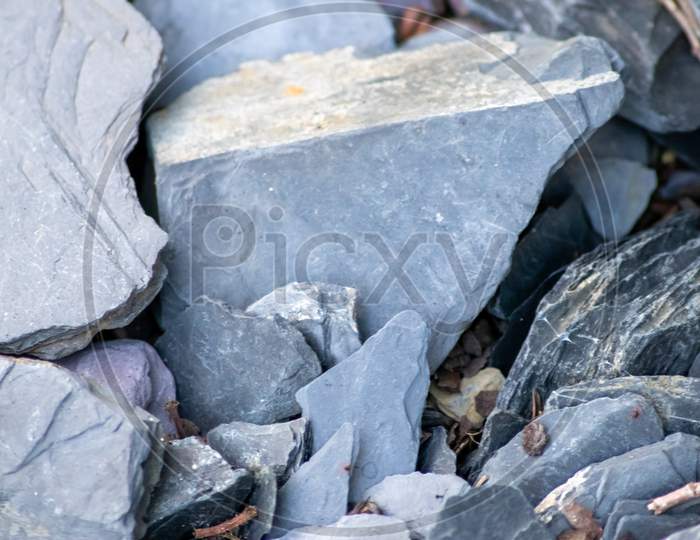 Image of Raw rocks and minerals as natural stones background with ...