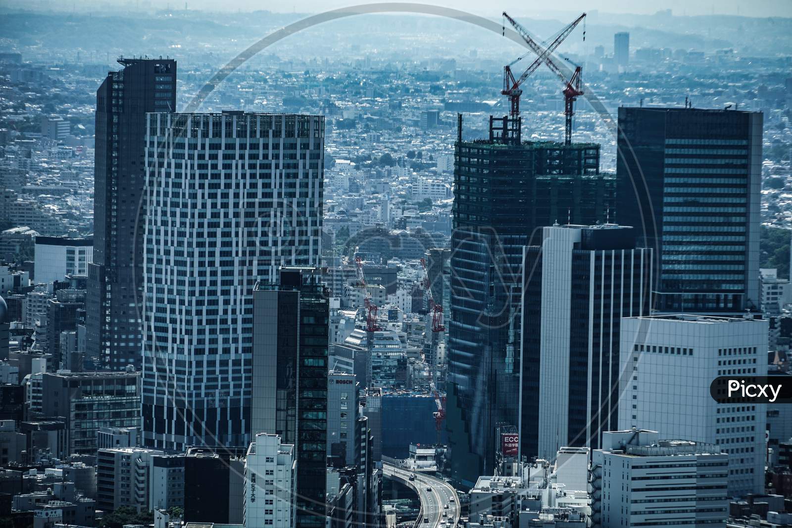 Image of Shibuya Landscape From Roppongi Hills Observatory-XE638140-Picxy