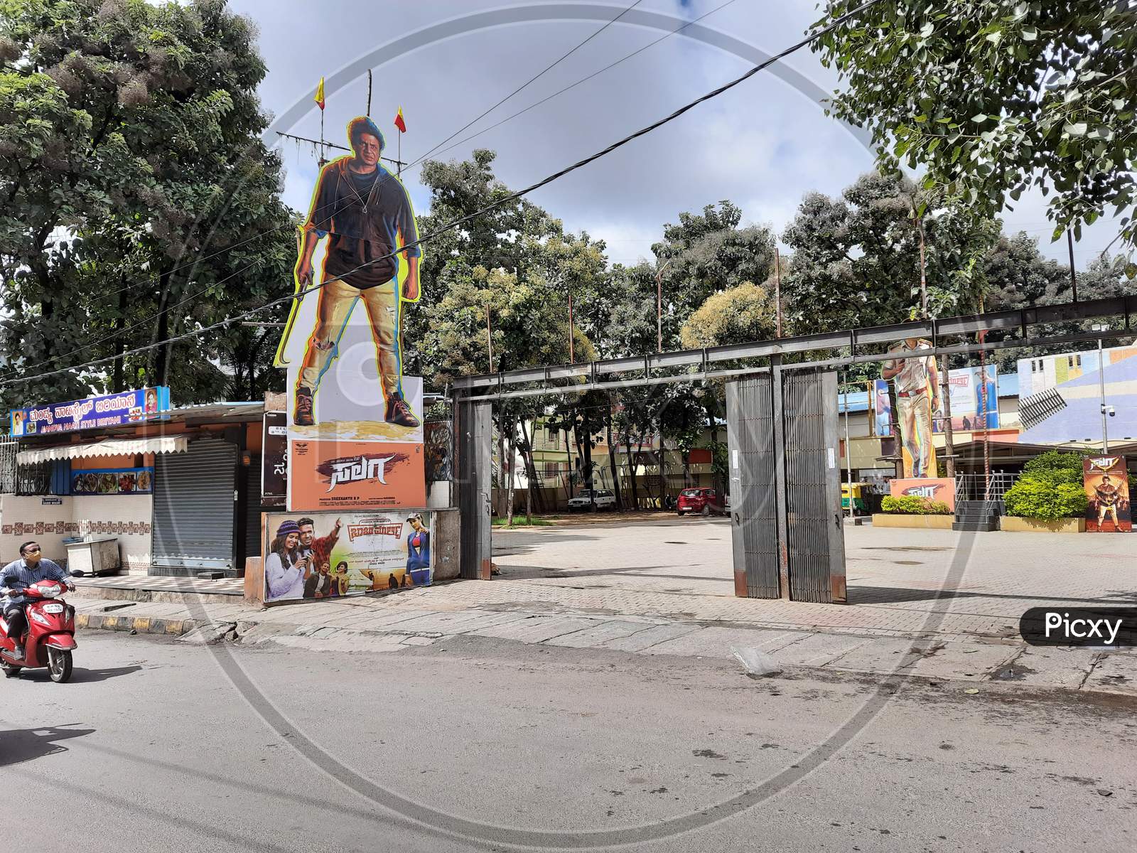 Image of Closeup Of Kannada Movie Hero Duniya Vijay Cutout In Front Of ...