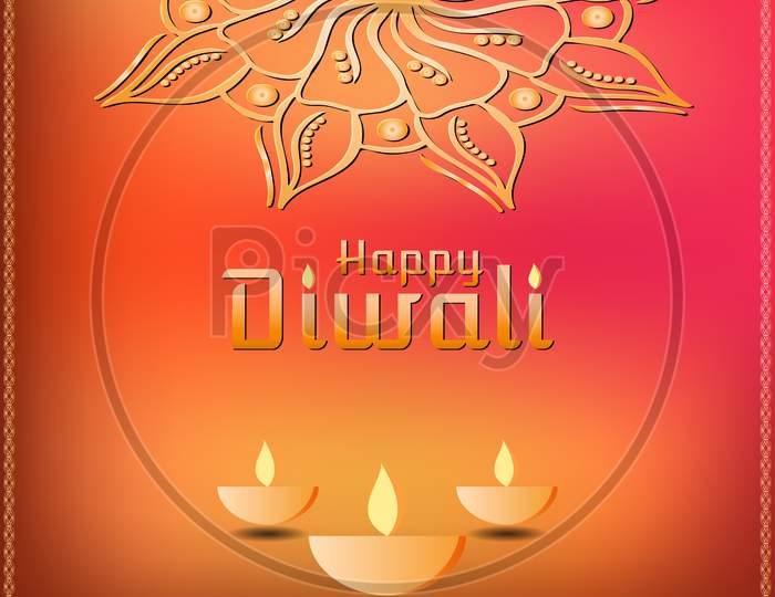 Image of Happy Diwali Vector Illustration, Happy Diwali Vector Banner ...