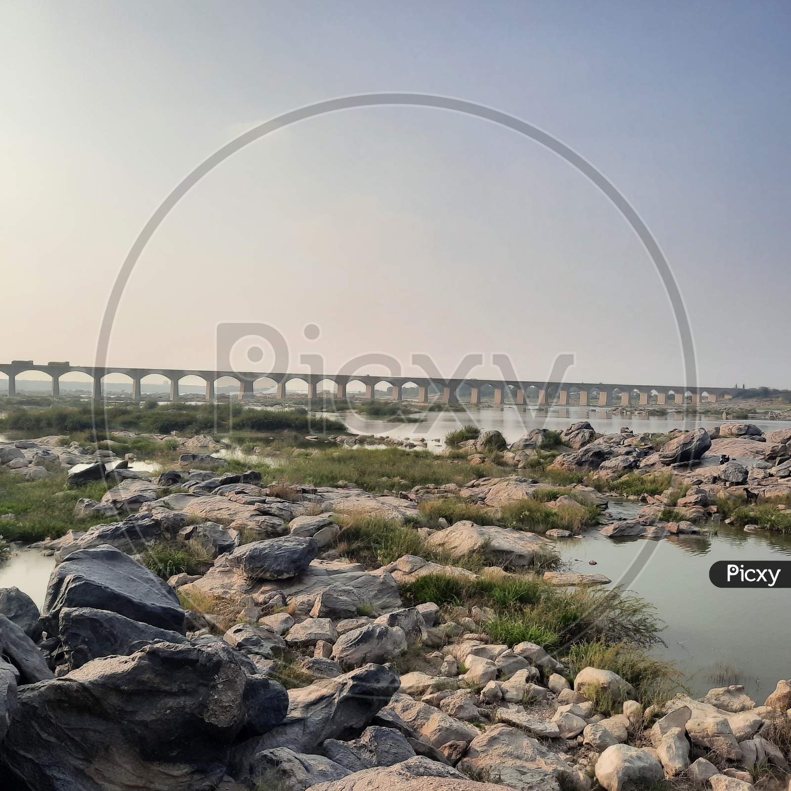Image of Krishna Bridge in morning-YB243231-Picxy