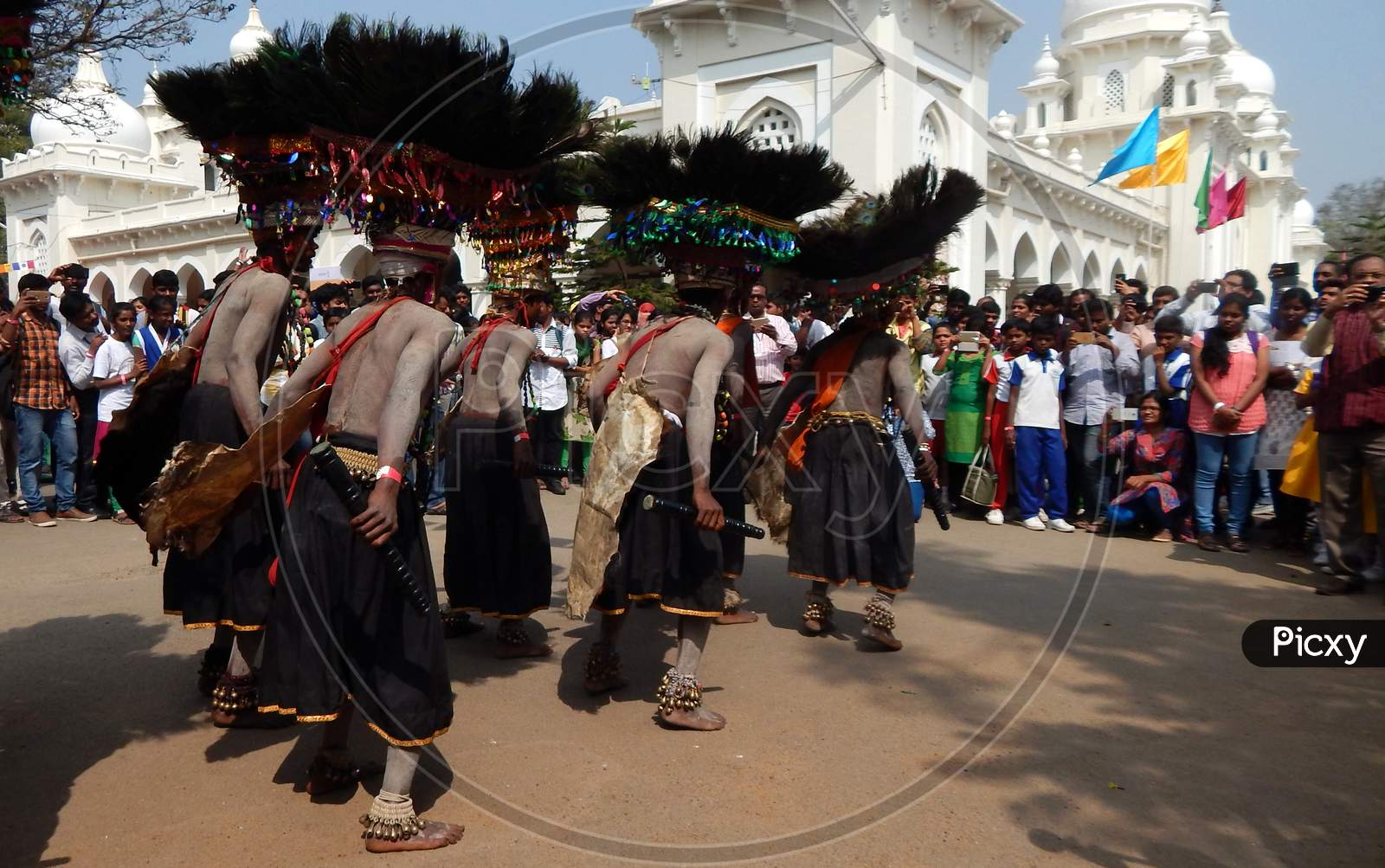 Image of Indian Tribal People Perform Gussadi Or Gondu Dance-YA717512-Picxy