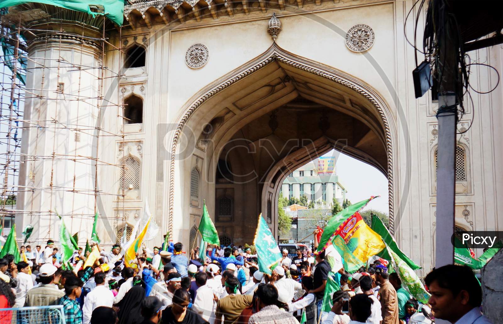 Image of Indian Muslim People Celebrate By Going In Procession On ...