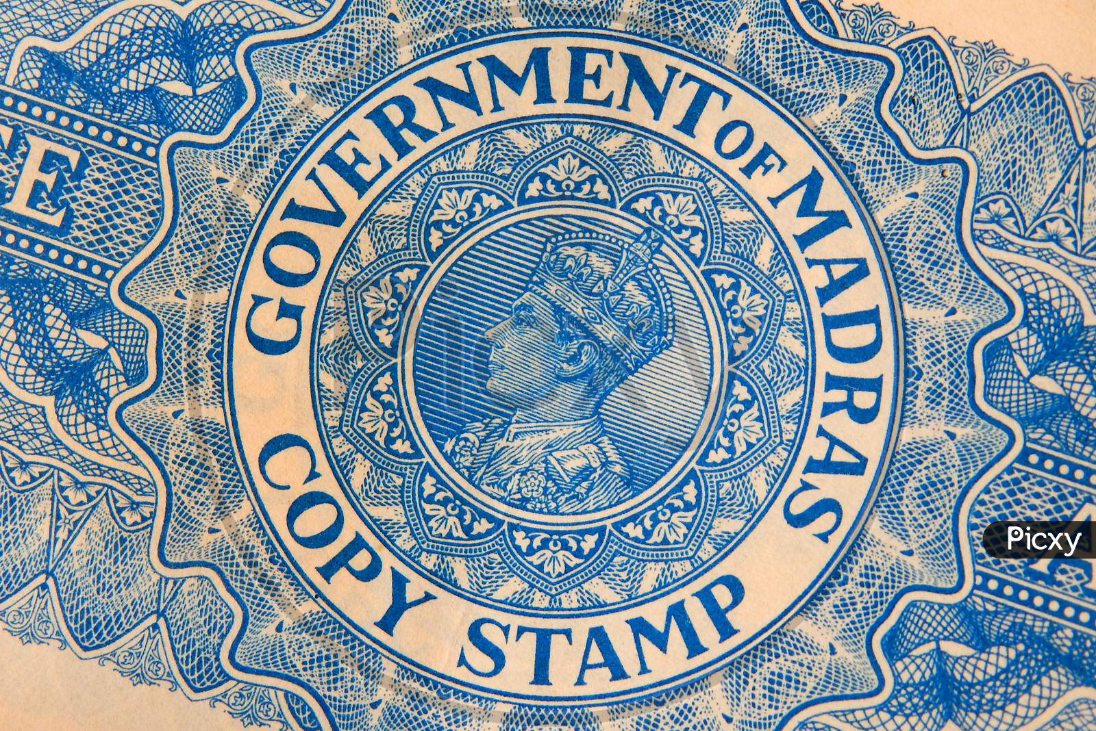 Image of Old Copy Stamp Of Government Of Madras Before 1947 Independant ...