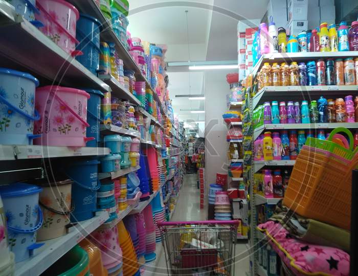 Image of Closeup Of Vishal Super Market Or Mall Interior Beautiful View ...