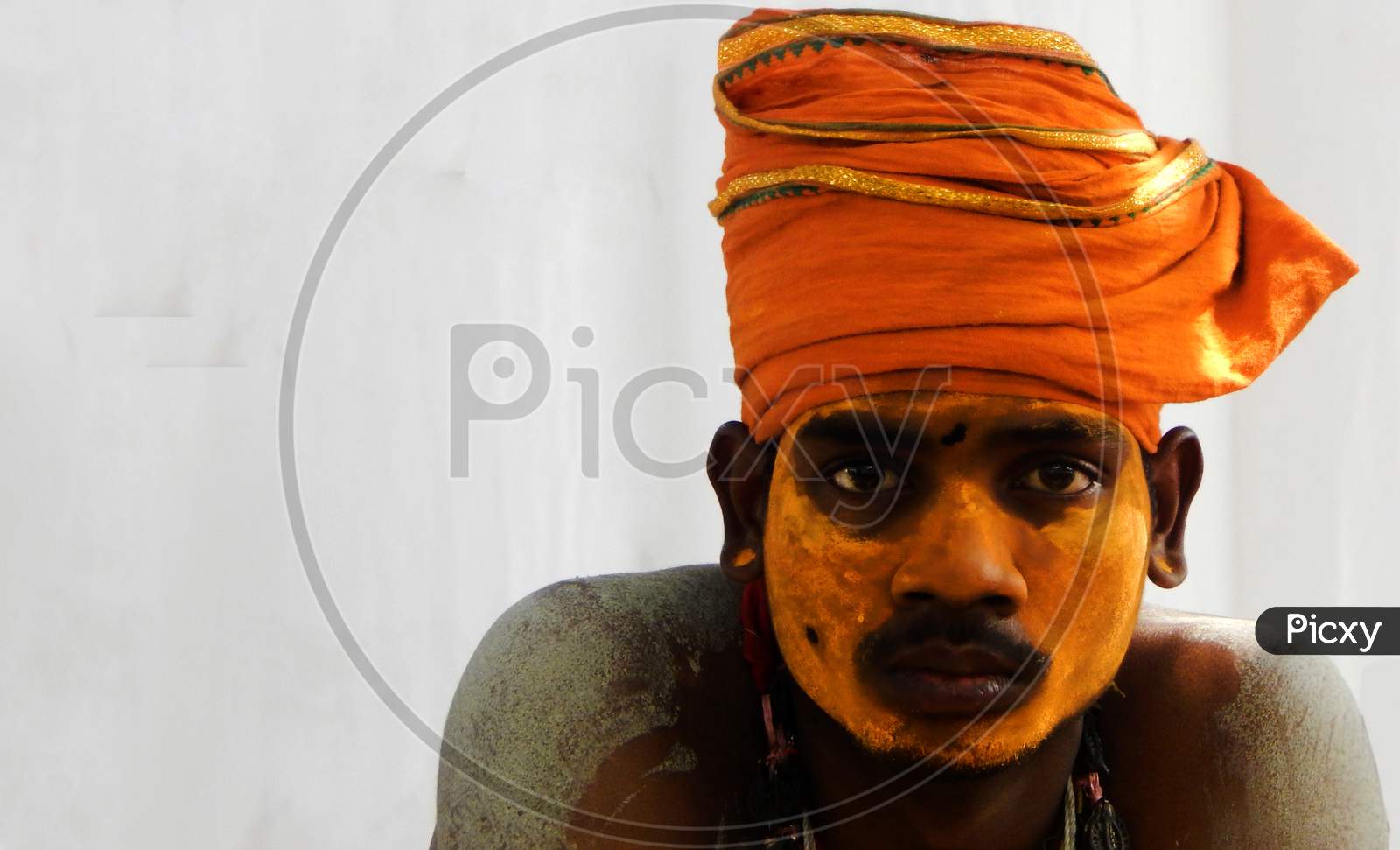 Image of Portrait Stock Photo Of An Indian Tribal Gussadi Dance ...