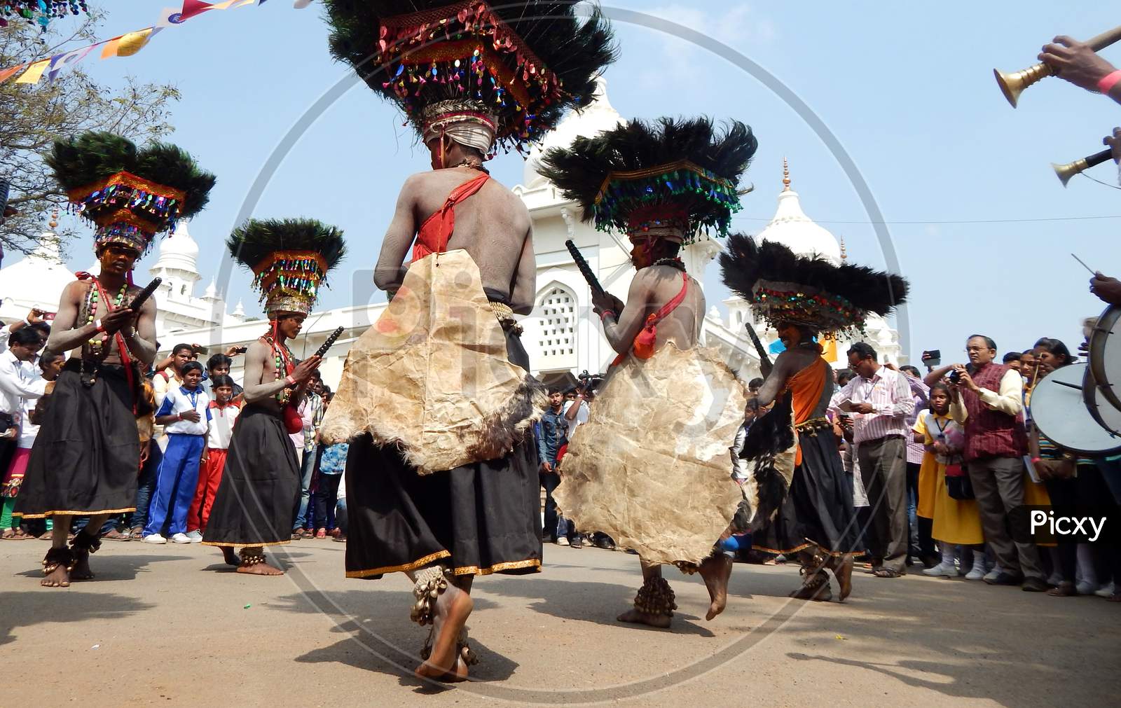 Image of Indian Tribal People Perform Gussadi Or Gondu Dance-PR229277-Picxy