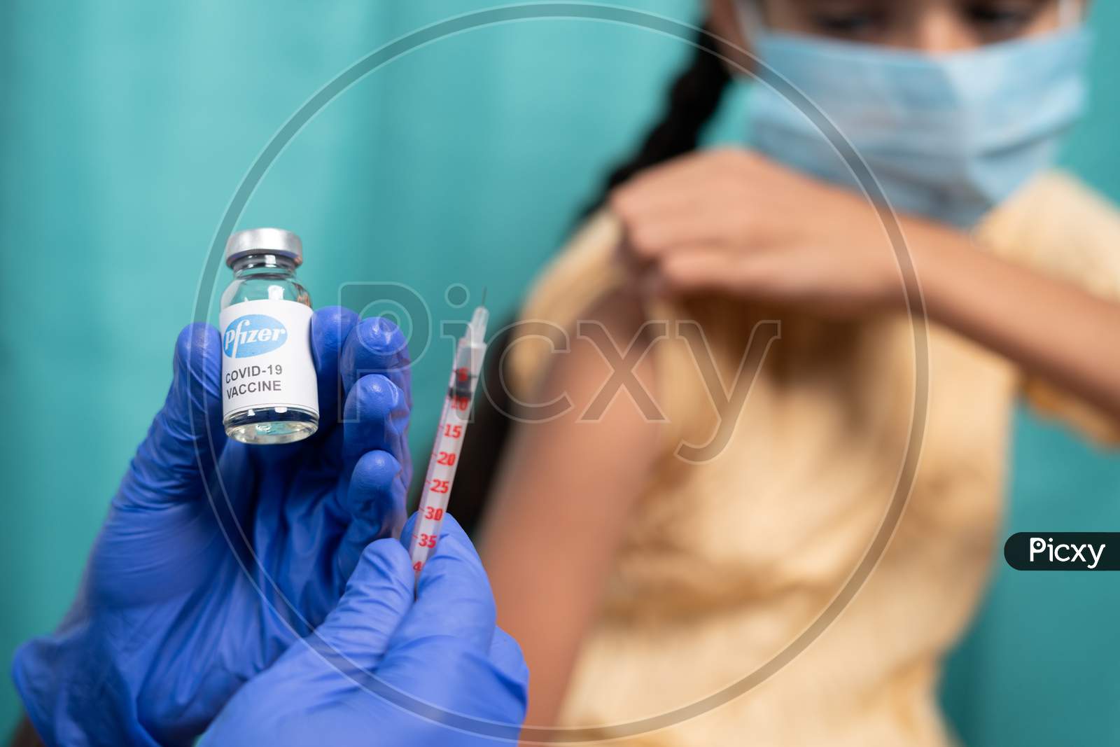 Image of Maski, India - October 26, 2021 : Selective Focus On Vaccine ...