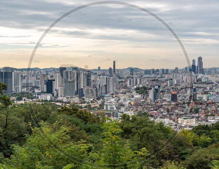 Image of Downtown Seoul South Korea Cityscape Aerial View-GW353424-Picxy