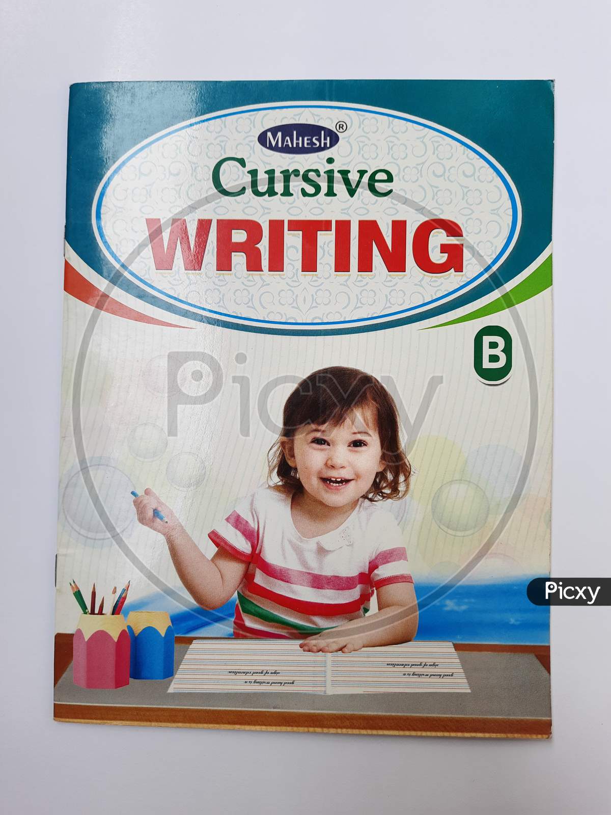 Image of Closeup Of English And Kannada Copy Book, Cursive Writing Book ...