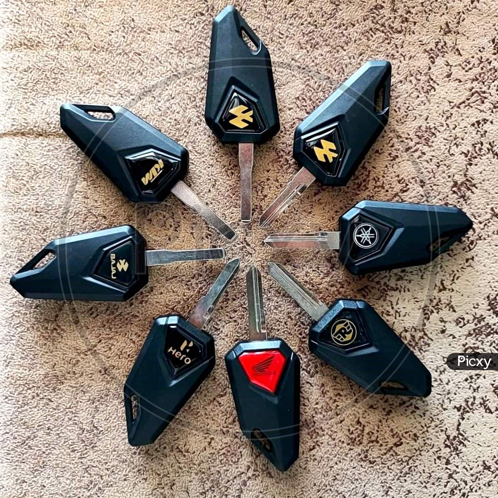 Image of A beautiful image is created by placing the eight keys ...