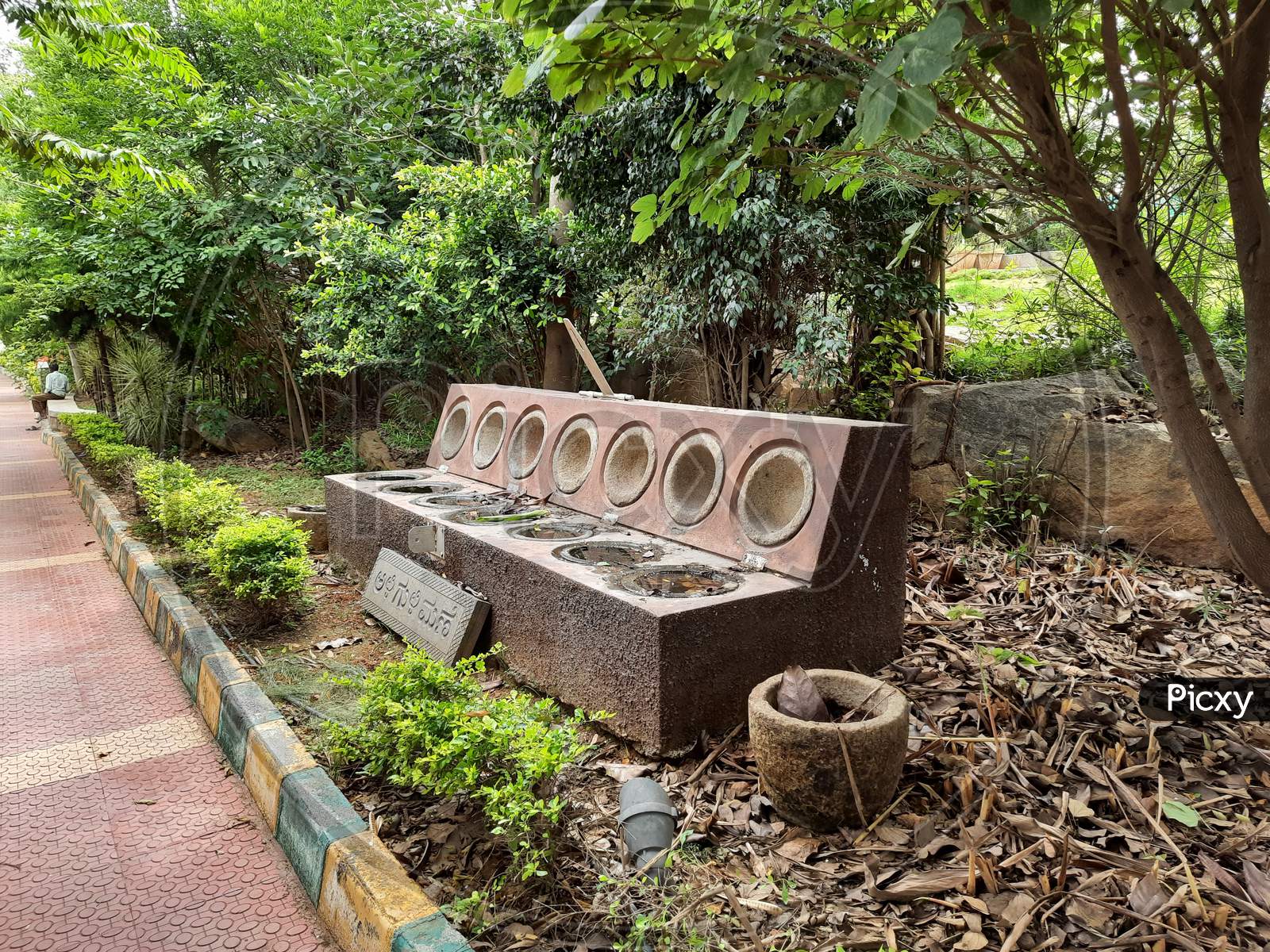 Image of Huge Rock Or Stone Ali Guli Mane Or Pallanguzhi Strategy Board ...