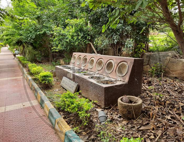 Image of Huge Rock Or Stone Ali Guli Mane Or Pallanguzhi Strategy Board ...