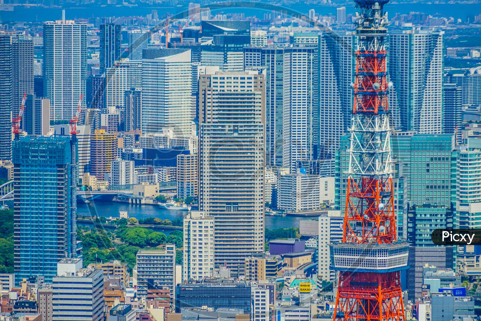 Image of Tokyo Tower And Urban Landscape-OG061877-Picxy
