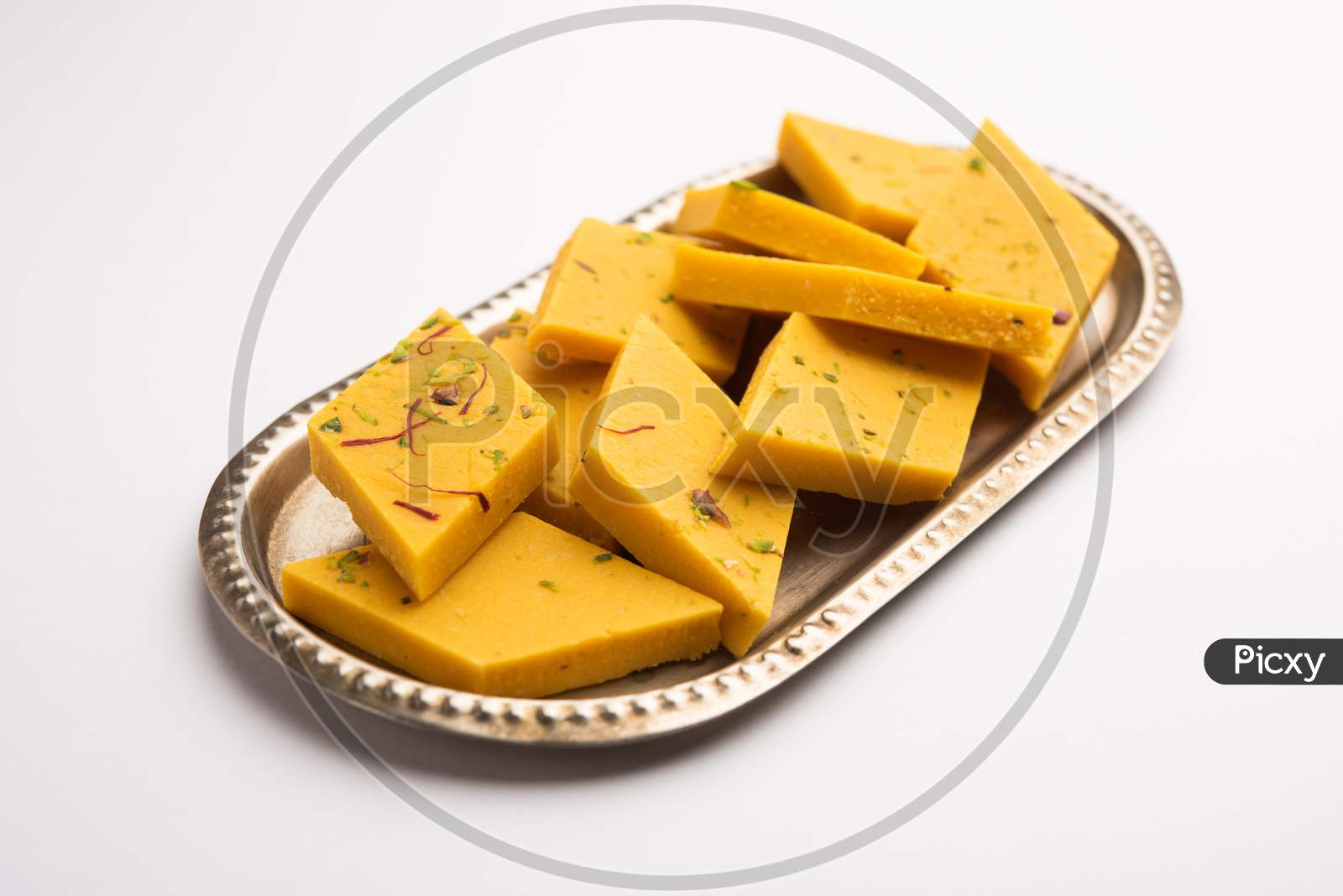 Image of Indian Sweet Food Badam Barfi Or Katli Also Known As Almond ...
