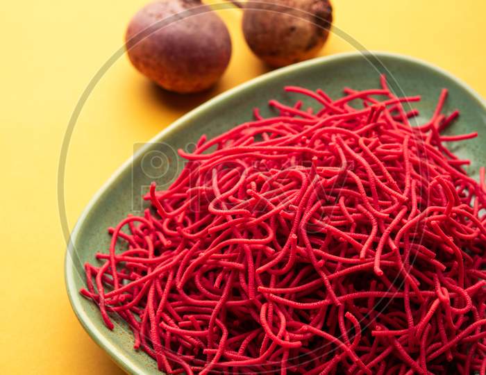 Image of Beetroot Sev Or Fried Noodles Is A Colourful And Healthy ...