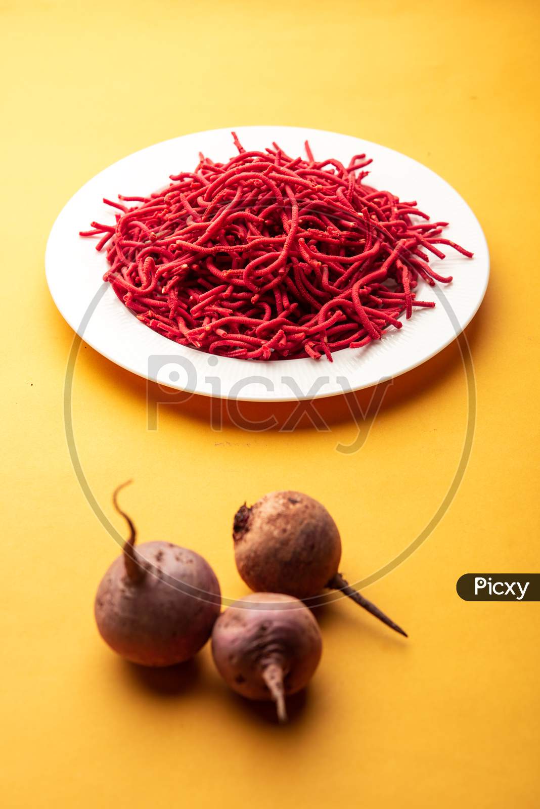 Image of Beetroot Sev Or Fried Noodles Is A Colourful And Healthy ...