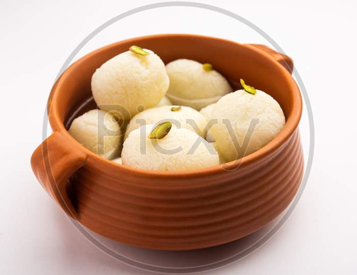Image of Rasgulla Or Rosogulla - An Indian Sweet Made From Khoya, Soft ...