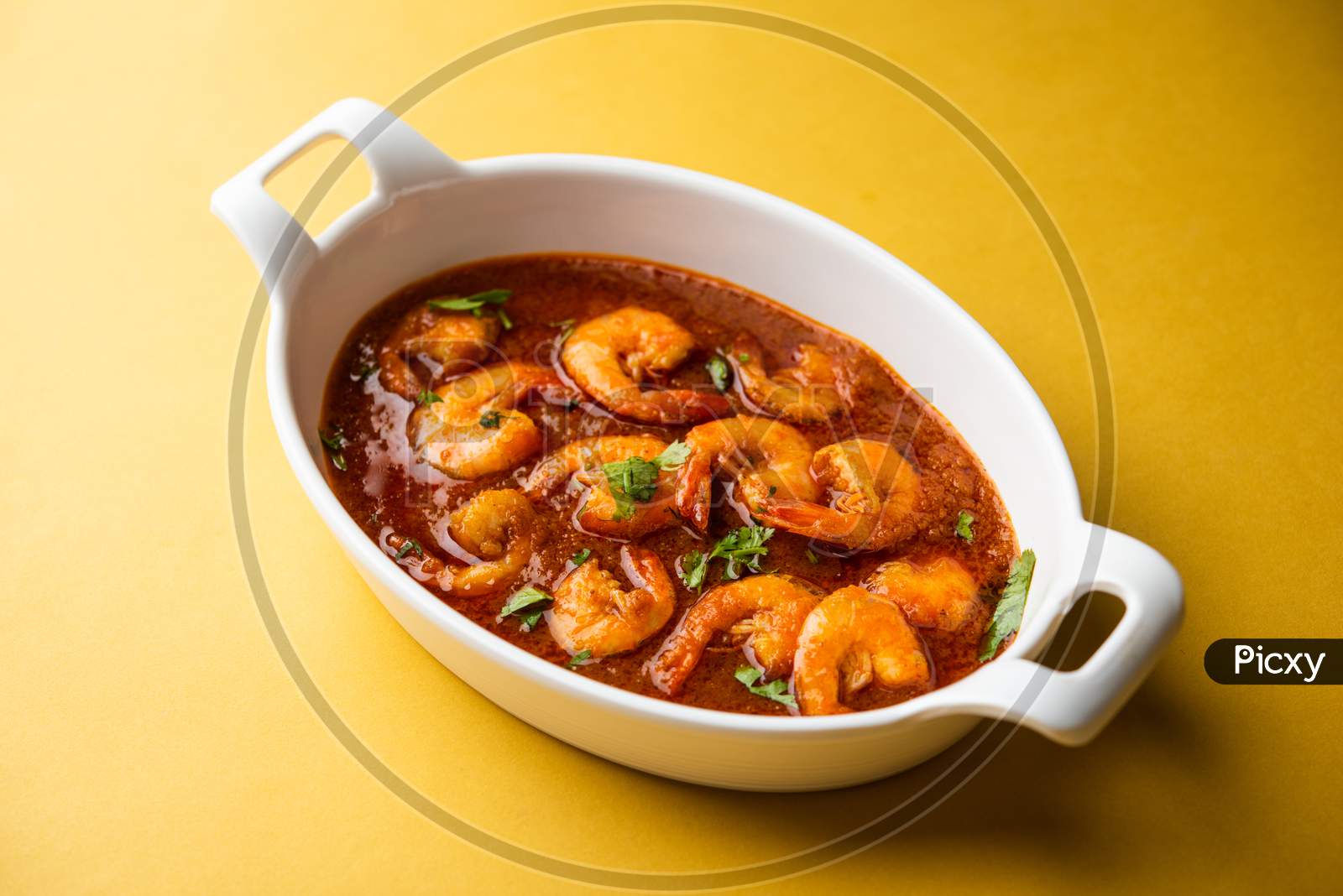 Image of Goan Prawns Or Shrimp Curry Or Zinga Masala Also Known As ...