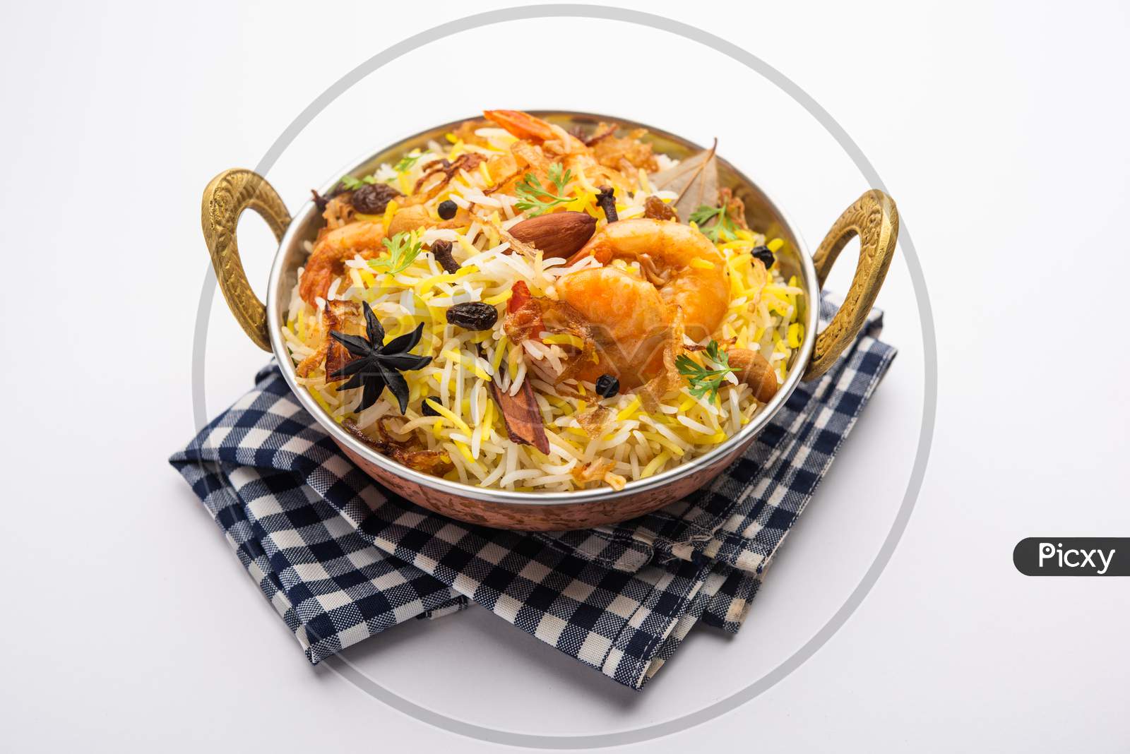 Image of Tasty And Delicious Prawns Biryani, Jheenga Pulav Or Shrimp ...