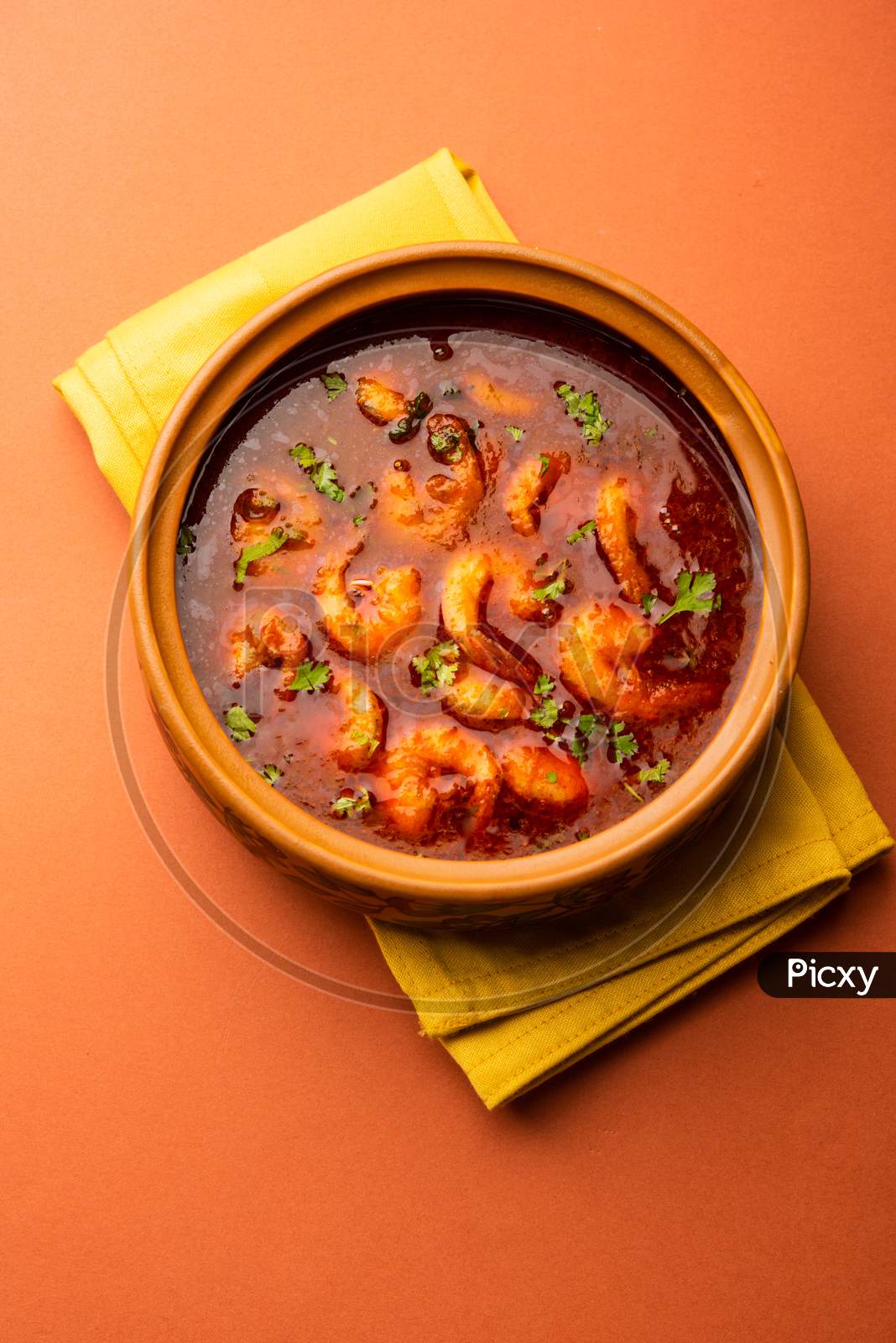 Image of Goan Prawns Or Shrimp Curry Or Zinga Masala Also Known As ...