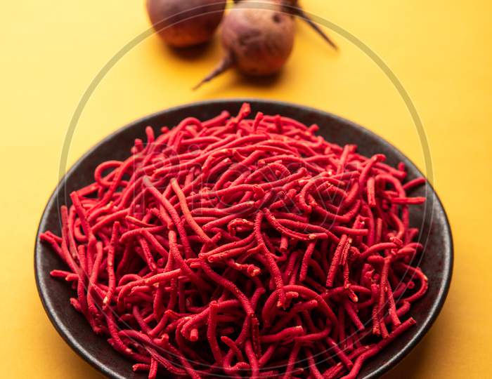 Image of Beetroot Sev Or Fried Noodles Is A Colourful And Healthy ...