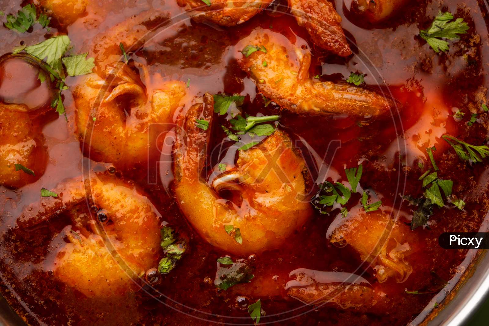 Image of Goan Prawns Or Shrimp Curry Or Zinga Masala Also Known As ...