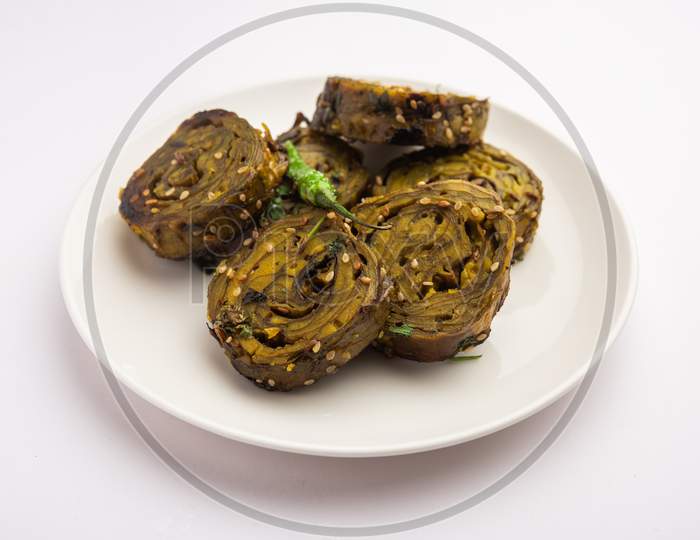 Image of Patra Or Paatra Or Patrode Or Alu Vadi Is A Popular ...