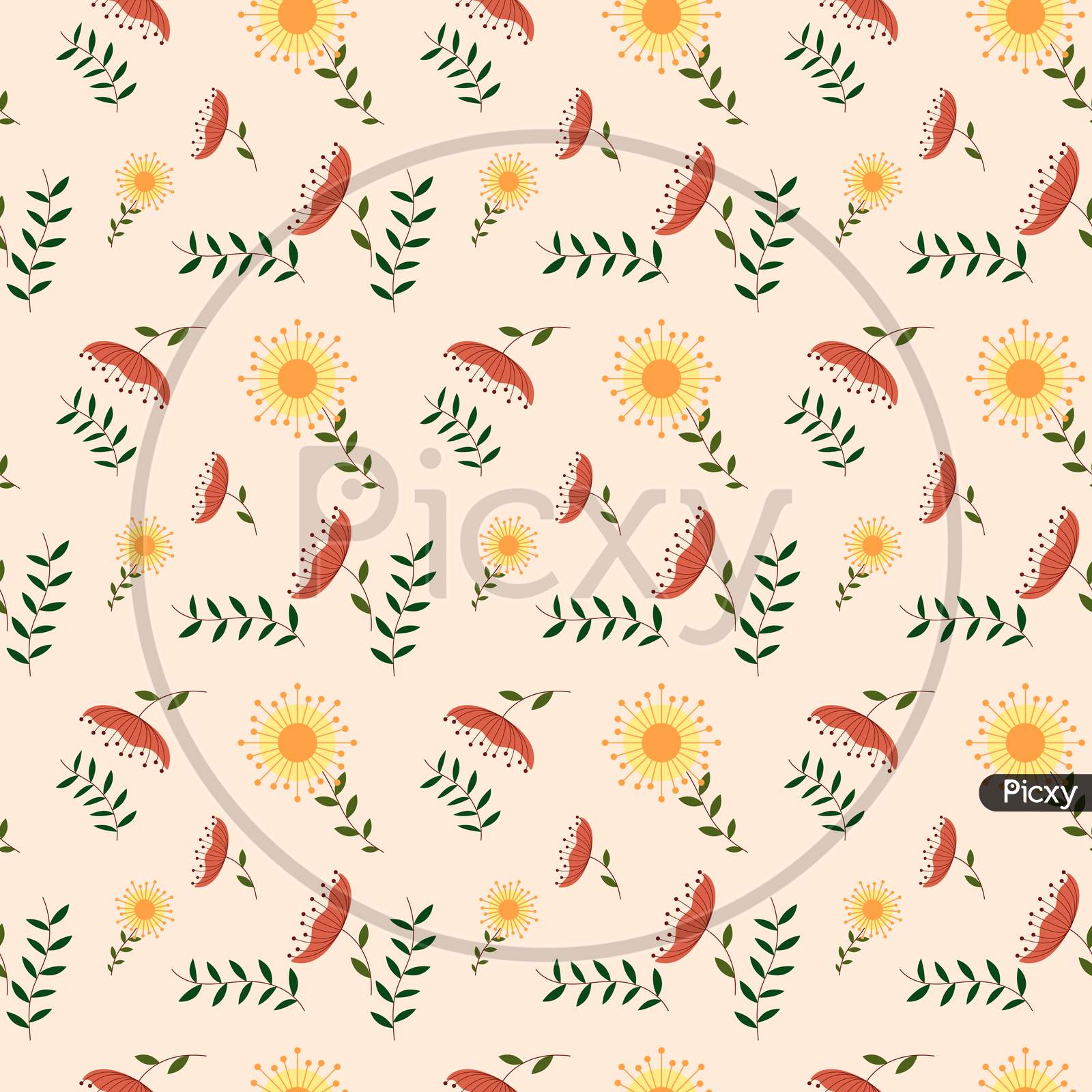 Image of Christmas Theme Repeat Pattern Created With Elements Like ...