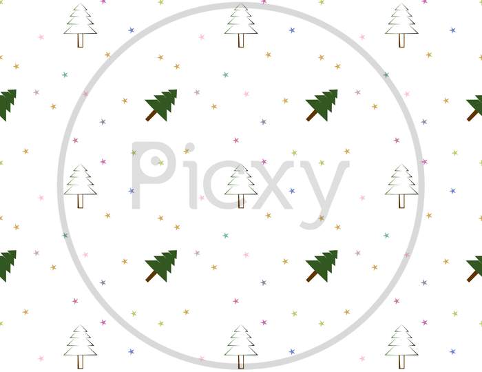 Image of Christmas Vector Repeat Pattern, Simple Christmas Theme Vector ...