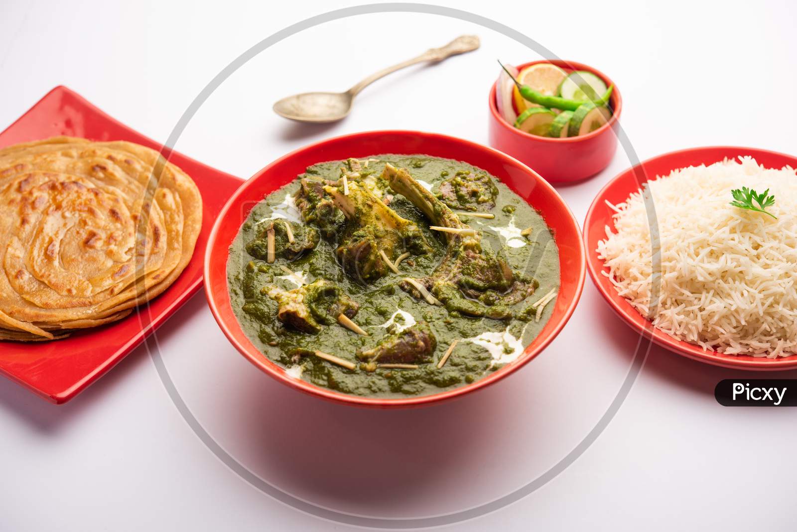 Image of Palak Gosht Or Mutton Curry, Indian Style Spinach And Lamb ...