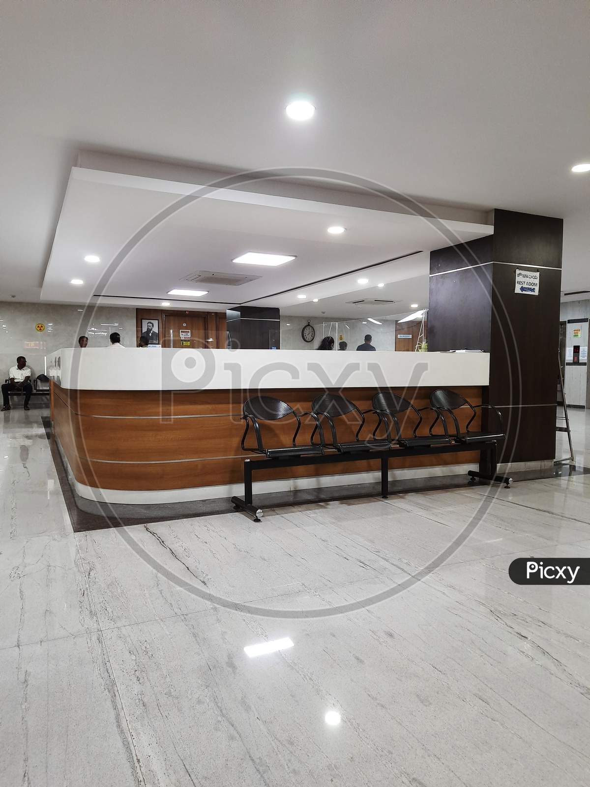 Image of Closeup Of Reception Counter Of Kanva Diagnostic Services Or ...