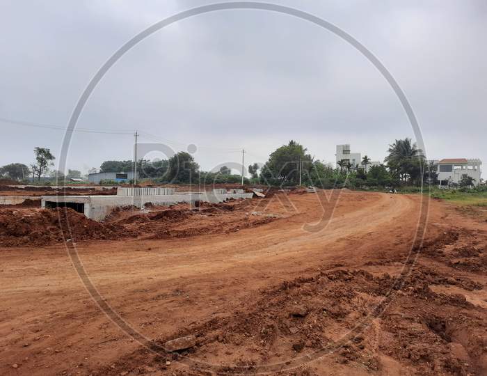 Image of Closeup Of Working In Road Construction Work In Kadabagere ...