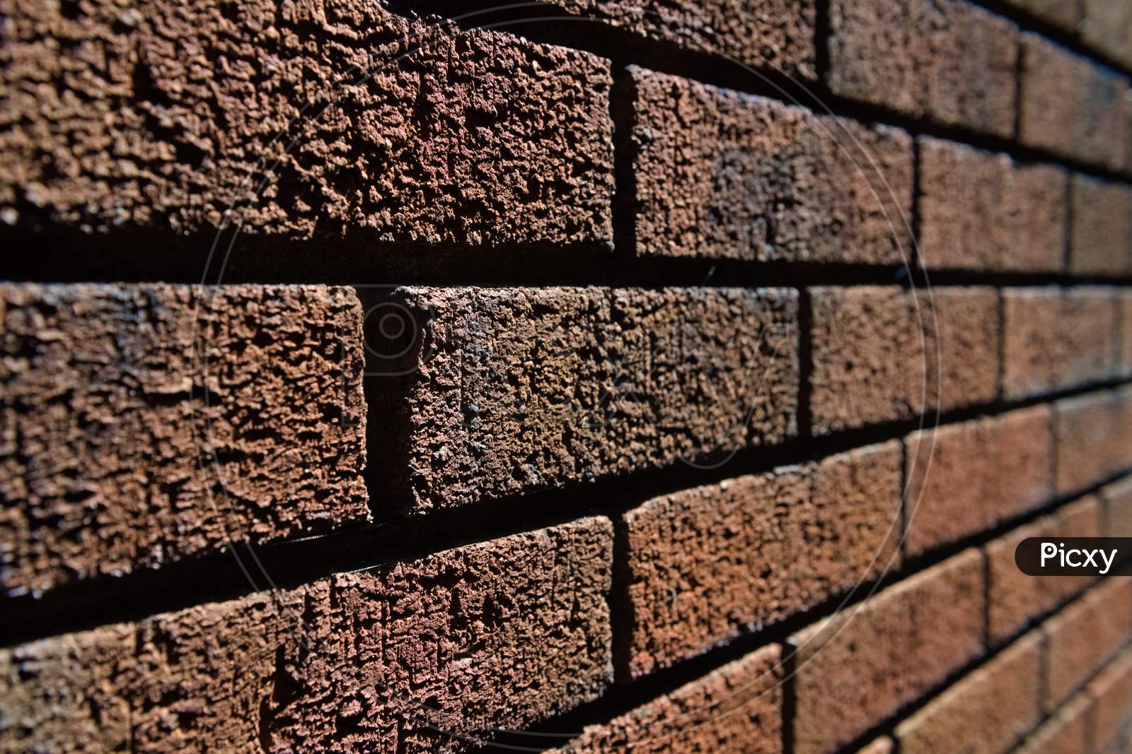 Image of 4 - Converging Lines Red Brick Wall Abstract Background ...