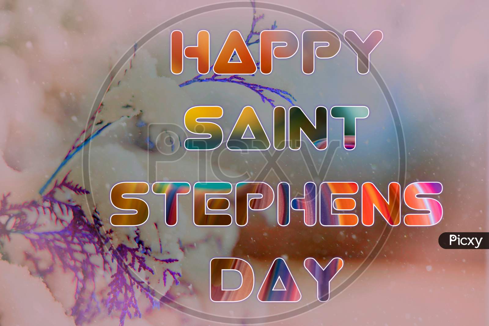 Image of Happy Saint Stephen'S Day Celebration Colourful Text ...