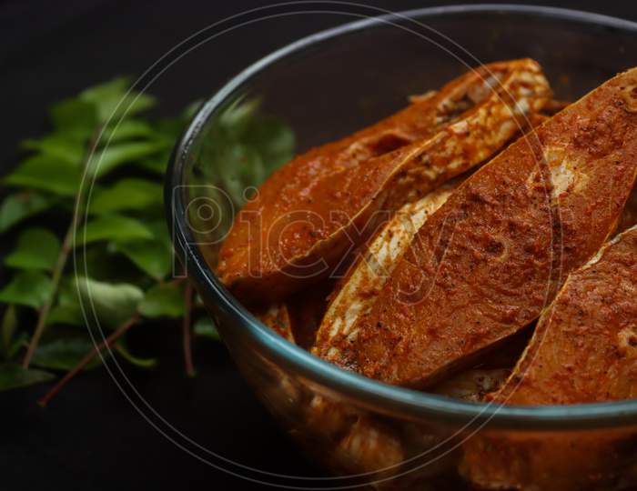 Image of Tilapia fish marinated with masasla-GM169883-Picxy