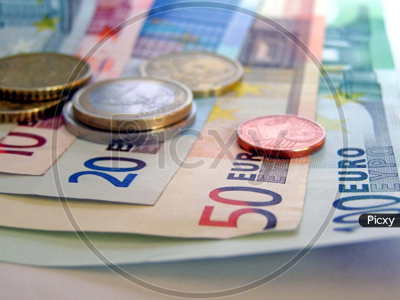 Image of Euro Notes And Coins, European Union-AG257297-Picxy