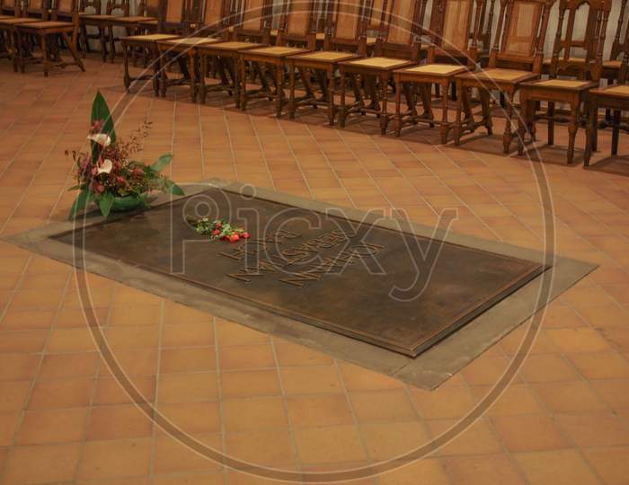 Image of Leipzig, Germany - June 12, 2014: Johann Sebastian Bach Grave ...