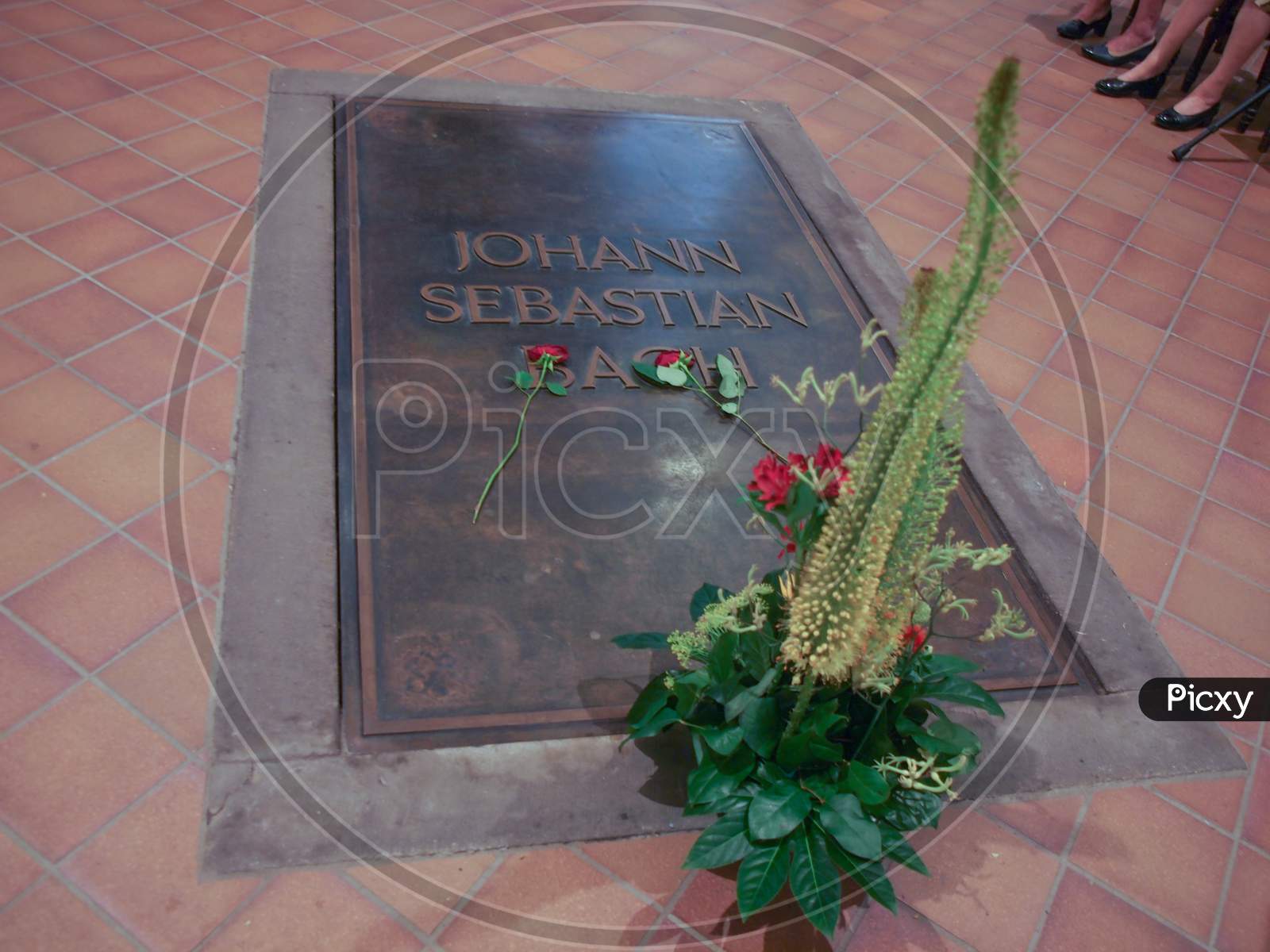 Image of Leipzig, Germany - June 14, 2014: Johann Sebastian Bach Grave ...